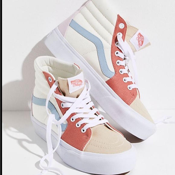 Vans | Shoes | Retro Pastel Platform Vans Size 5 | Poshmark